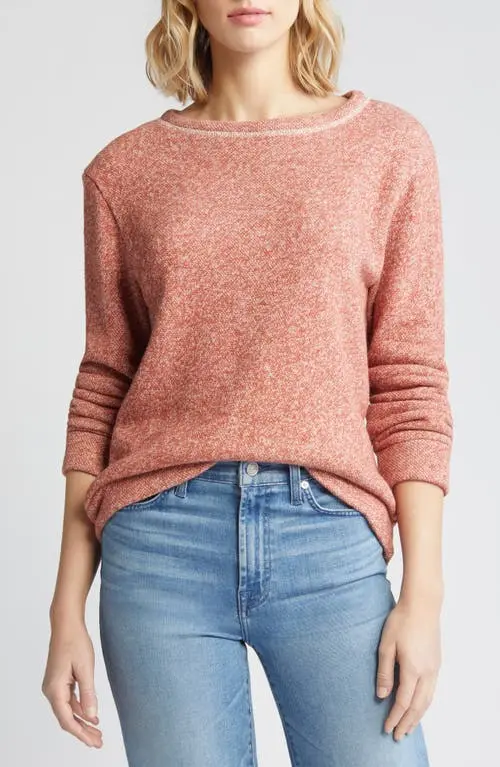 Loveappella Crewneck Cotton Sweatshirt - Terracotta