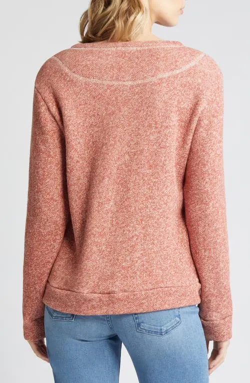 Loveappella Crewneck Cotton Sweatshirt - Terracotta
