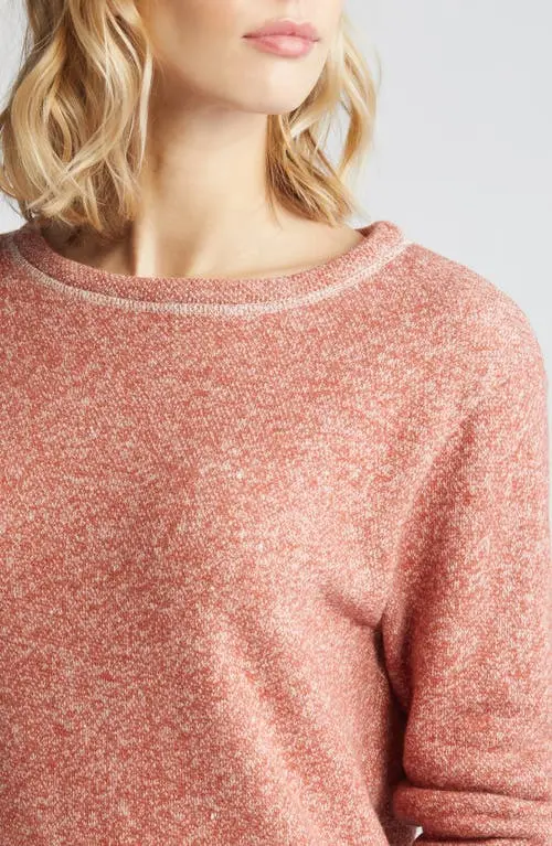 Loveappella Crewneck Cotton Sweatshirt - Terracotta