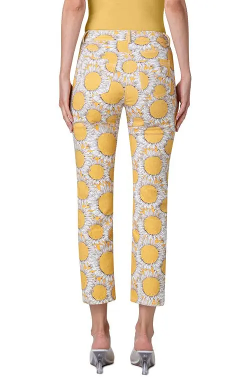 Akris Maru Sunflower Print Ankle Jeans