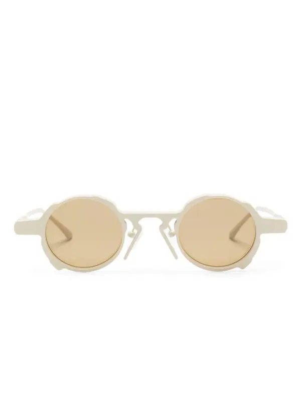 Henrik Vibskov Bronson Round-frame Sunglasses - Cream White