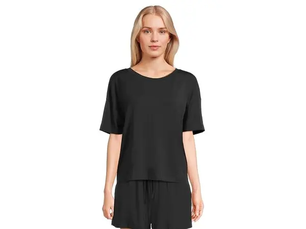 Eberjey Gisele Tencel Modal T-shirt Pajama - Black