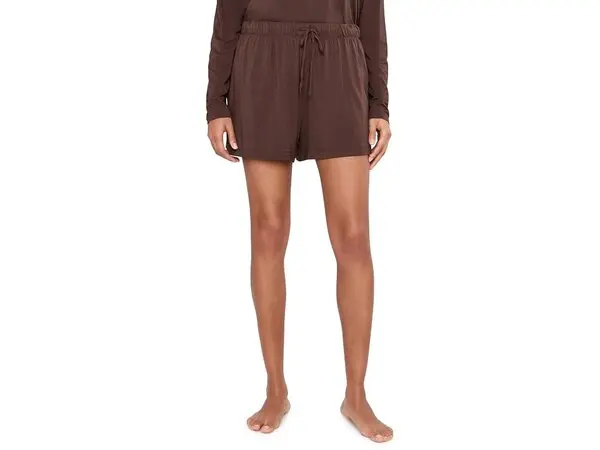 Eberjey Gisele Tencel Modal Relaxed Fit Shorts - Chocolate