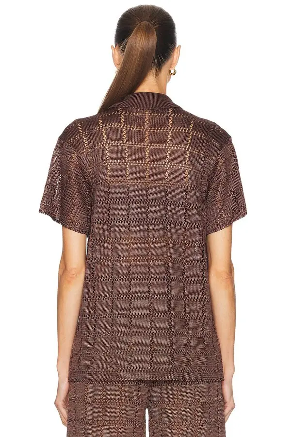 Calle Del Mar Short Sleeve Patchwork Shirt