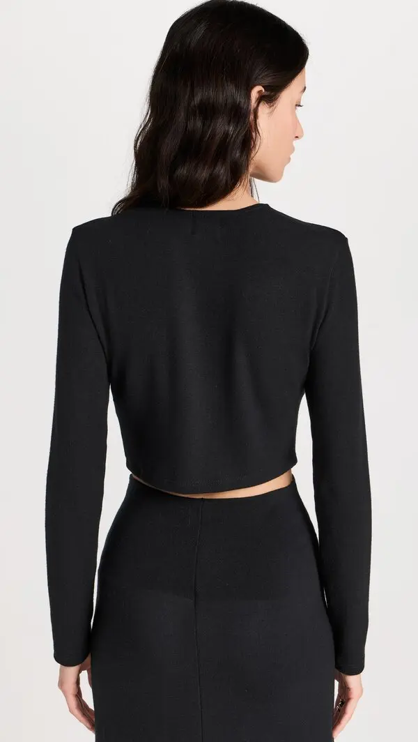 LESET Lauren Crop Cardigan Ii - Black
