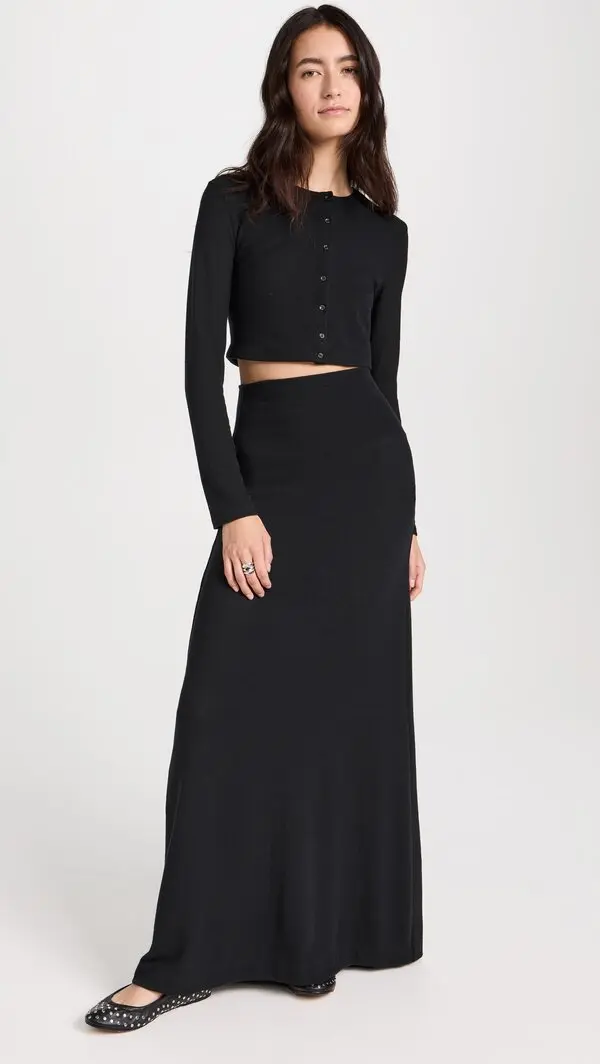 LESET Lauren Crop Cardigan Ii - Black