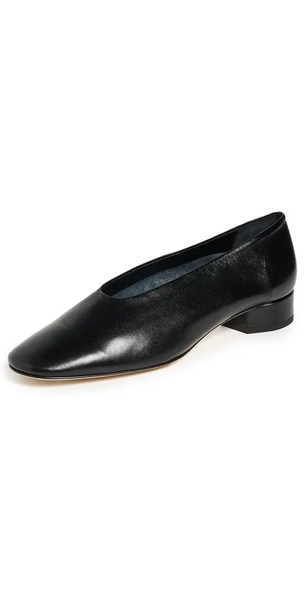 AeydĒ Delia Nappa Leather Heels - Black