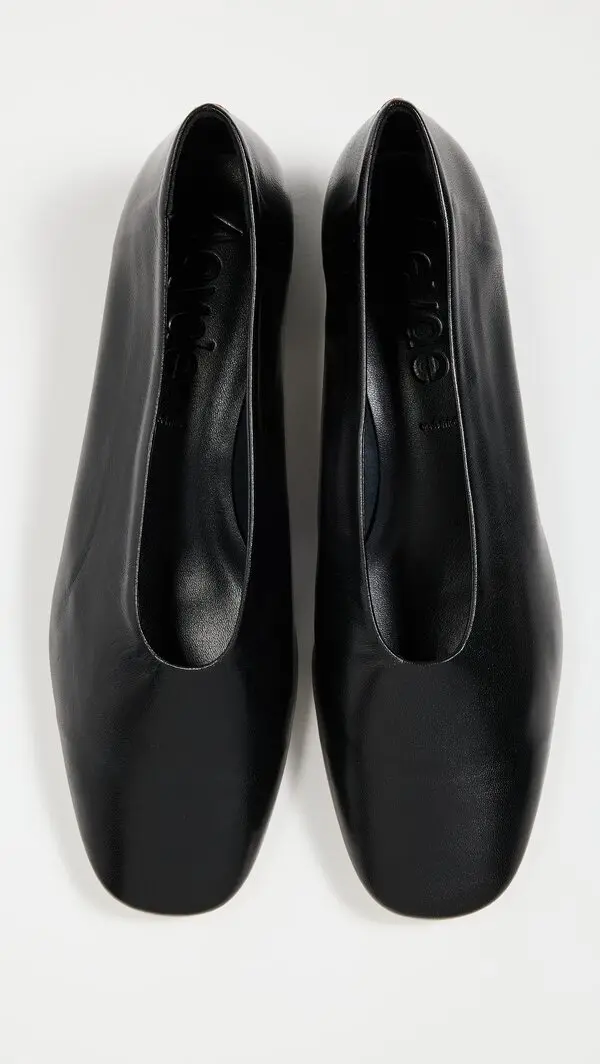 AeydĒ Delia Nappa Leather Heels - Black