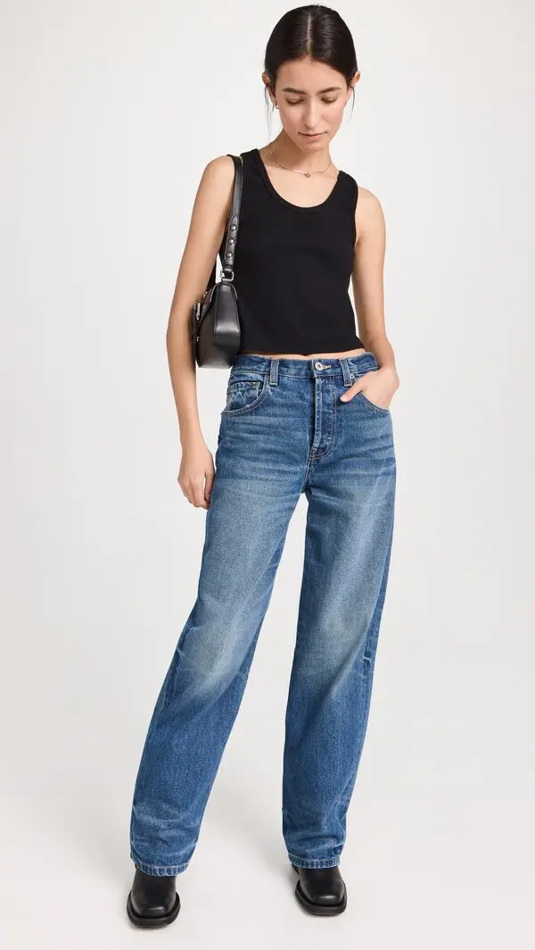 PERFECTWHITETEE Ribbed Tank Top - True Black