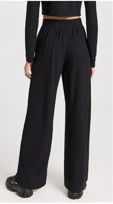 LESET Lauren Pleated Pants - Black