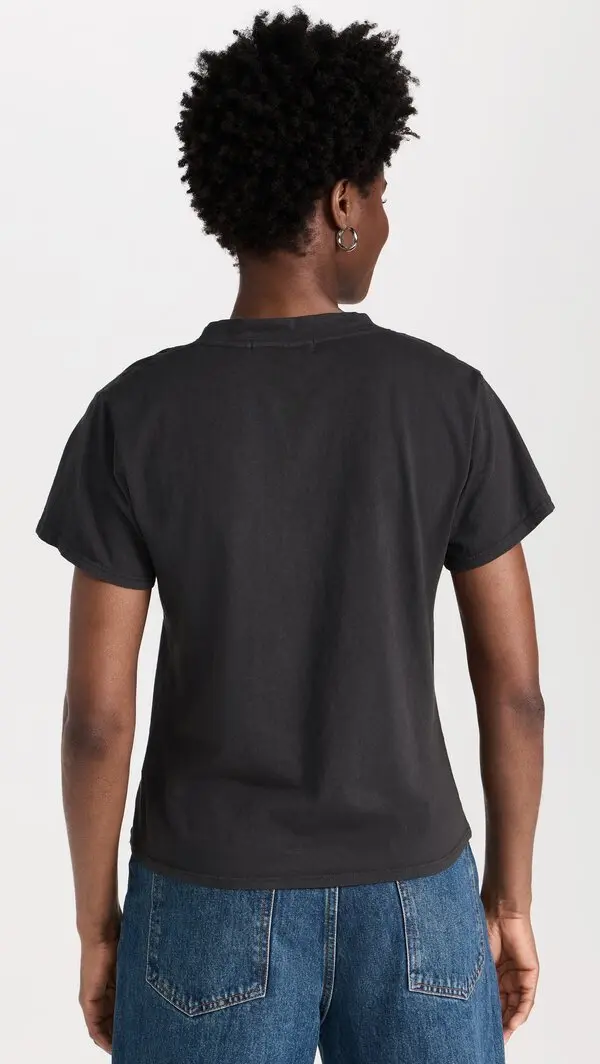 PERFECTWHITETEE Hendrix Cotton Boxy V-neck T-shirt - Vintage Black