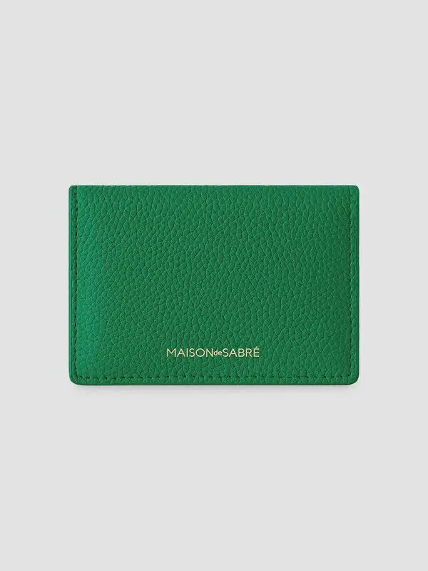 MAISON DE SABRE Leather Card Case - Emerald Green