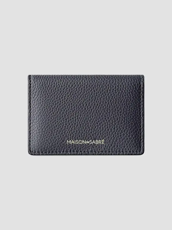MAISON DE SABRE Leather Card Case - Graphite Grey
