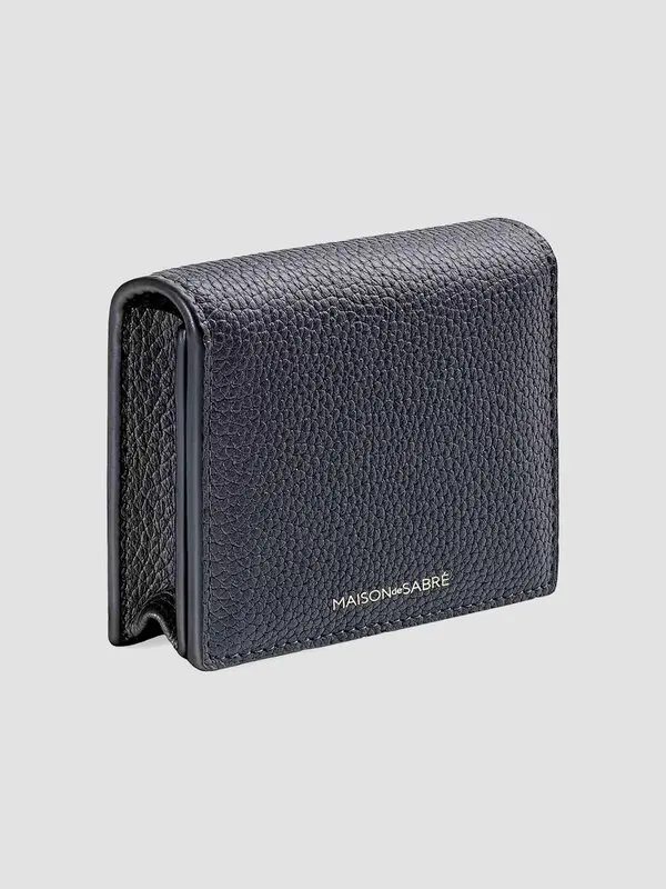 MAISON DE SABRE Leather Card Case - Graphite Grey