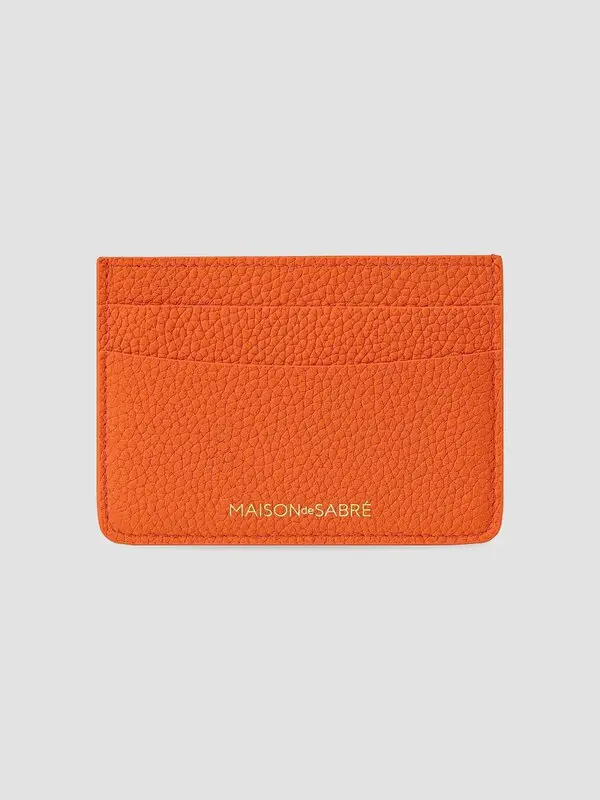 MAISON DE SABRE Leather Card Holder - Manhattan Orange
