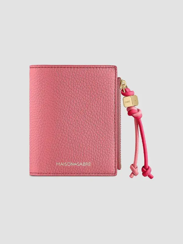 MAISON DE SABRE Leather Bifold Wallet - Candy Fuchsia
