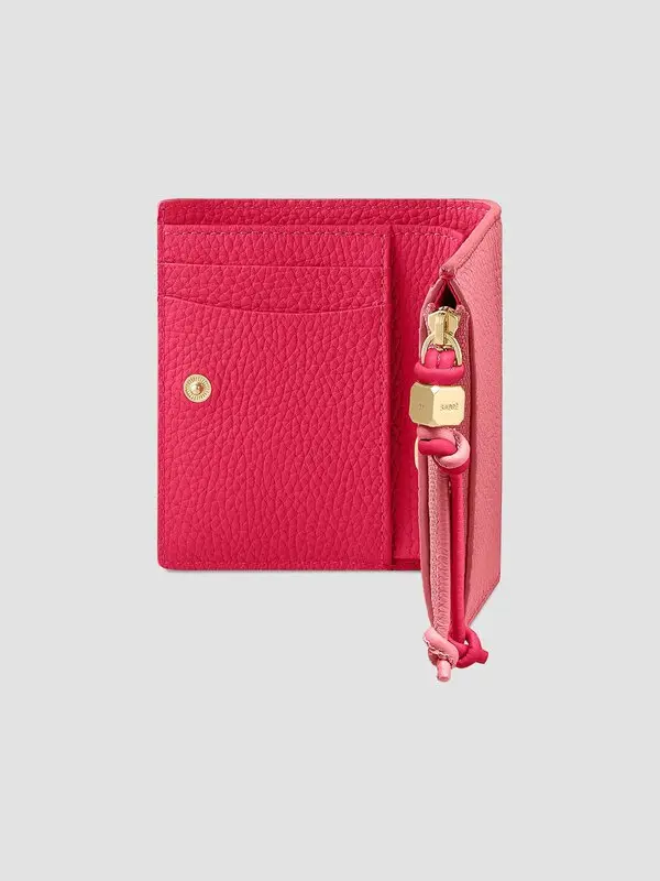 MAISON DE SABRE Leather Bifold Wallet - Candy Fuchsia