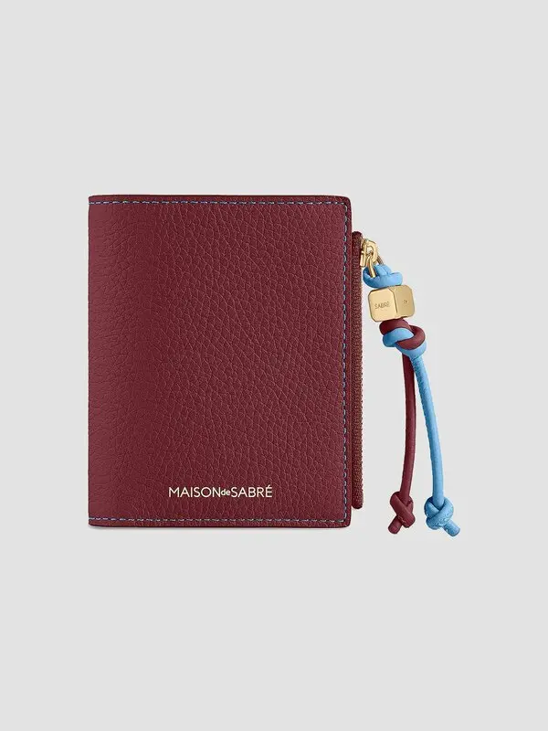 MAISON DE SABRE Leather Bifold Wallet - Plum Sky