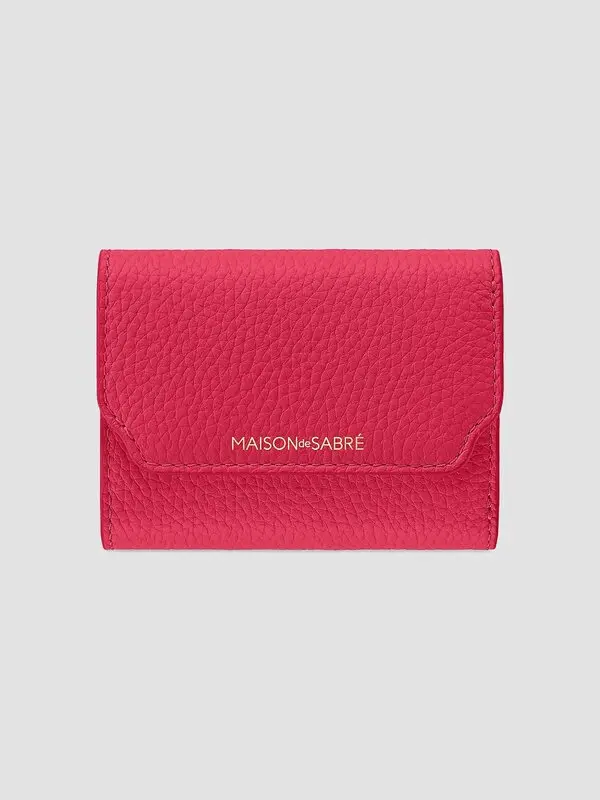 MAISON DE SABRE Leather Trifold Wallet - Fuchsia Lavender