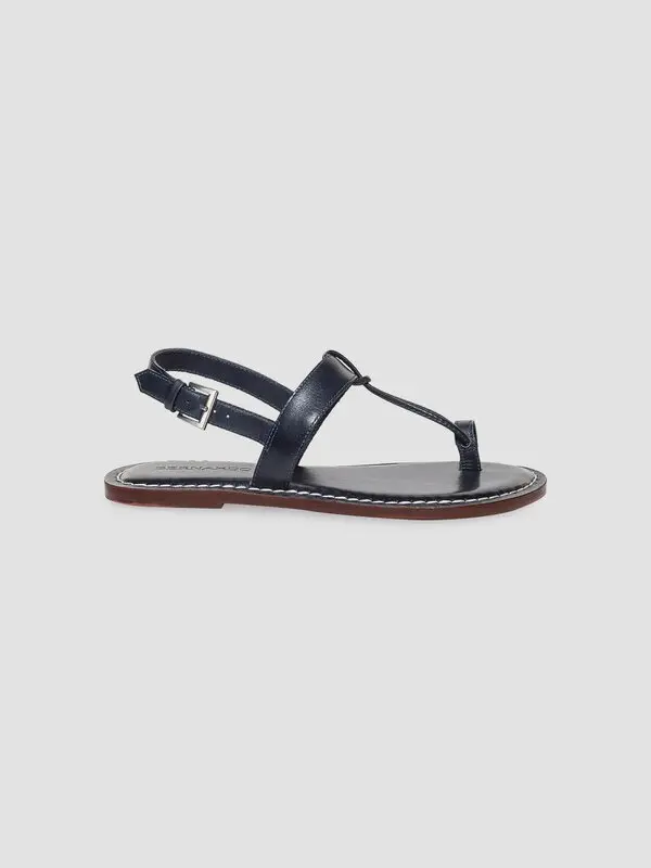 Bernardo Maverick 2 Leather Toe Ring Sandals - Navy