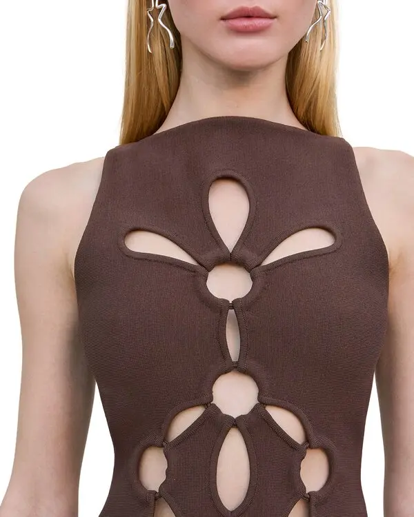 apricot knitted dress Apricot Knit Dress with Flower Belt – Clothing Lounge Co