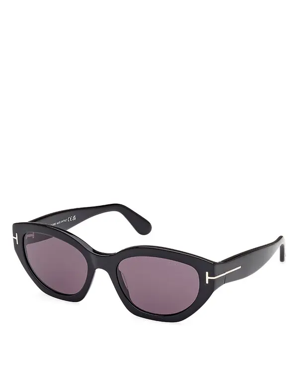 TOM FORD Geometric Square Sunglasses - Black/purple Solid