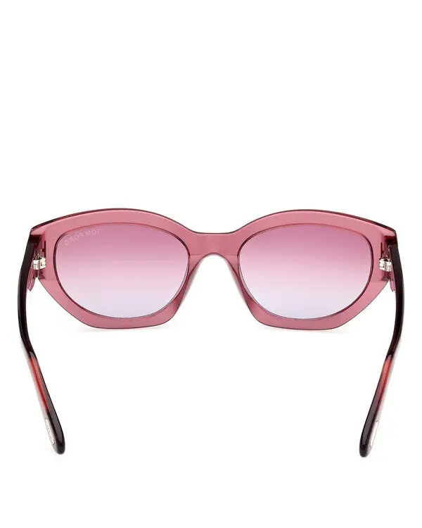 TOM FORD Geometric Square Sunglasses - Pink/pink Gradient