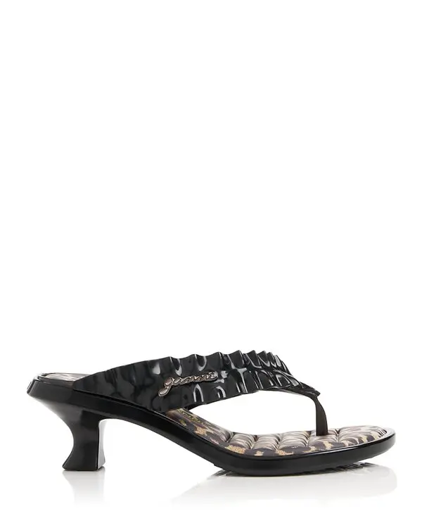 Melissa Kitten Heel Thong Sandals - Black