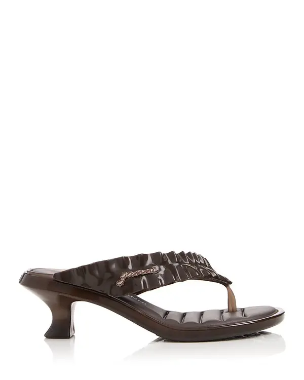 Melissa Kitten Heel Thong Sandals - Brown