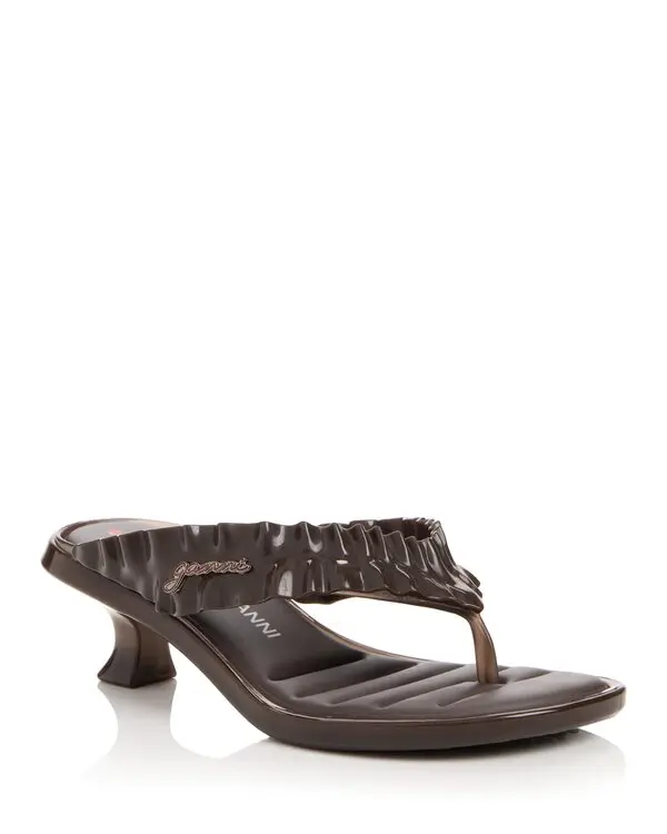 Melissa Kitten Heel Thong Sandals - Brown