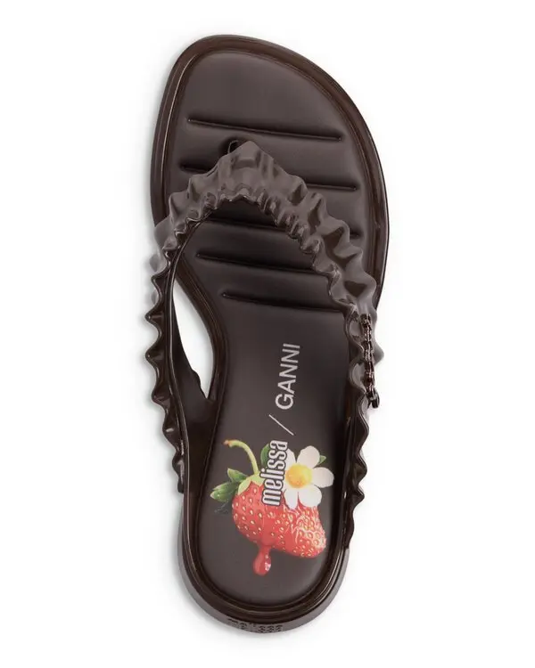 Melissa Kitten Heel Thong Sandals - Brown