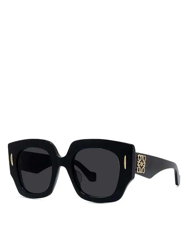 Loewe Anagram Geometric Sunglasses - Black/gray Solid