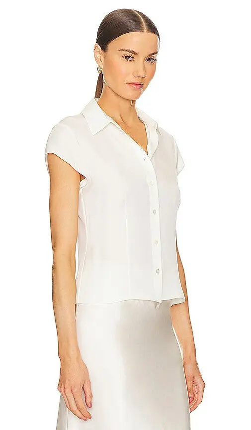 Theory Cap Sleeve Blouse - Ivory