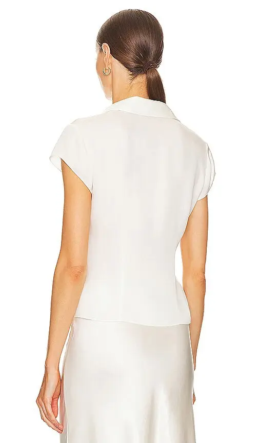 Theory Cap Sleeve Blouse - Ivory