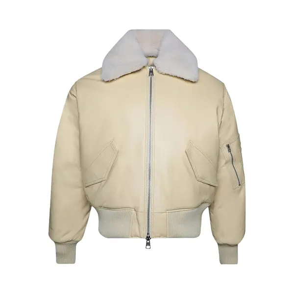 Ami Leather Bomber Jacket