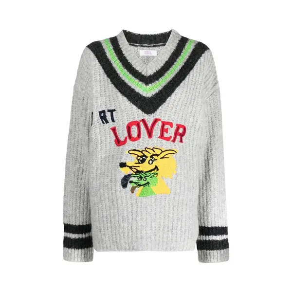ERL Hurt Lover Varsity V-neck Jumper