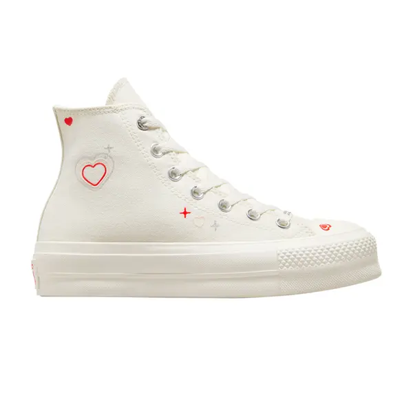 CONVERSE Chuck Taylor All Star Lift Platform High 'y2k Heart' Sneakers - Cream
