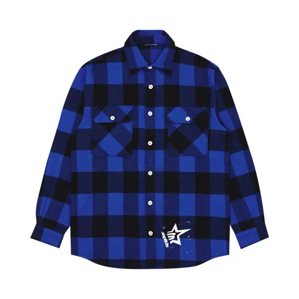 SP5DER 5 Flannel Shirt Plaid - Blue
