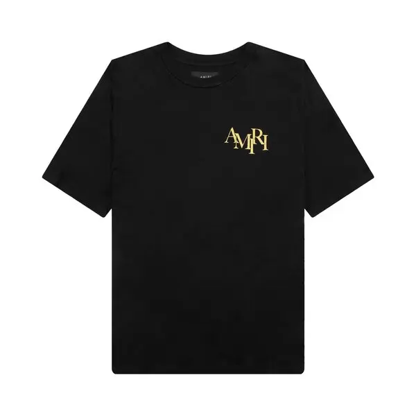 Amiri Crystal Champagne Tee - Black