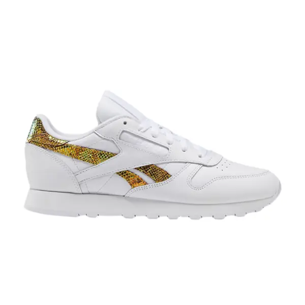 REEBOK Classic Leather Iridescent Snakeskin Stripe - White