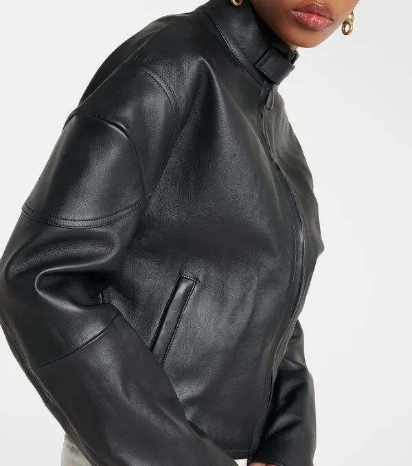 Acne Studios Logo Leather Jacket