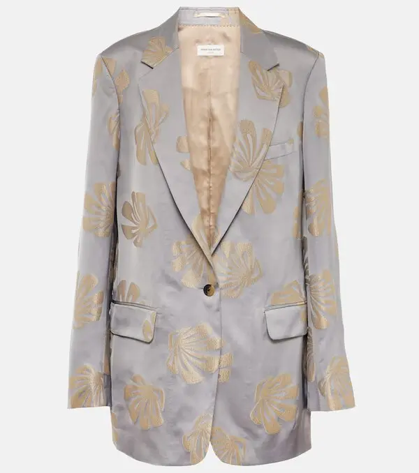 Dries Van Noten Printed Jacquard Blazer
