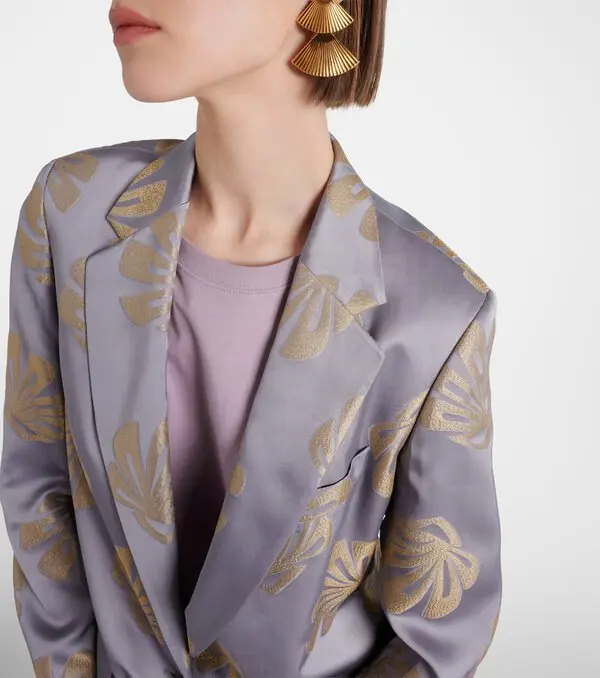 Dries Van Noten Printed Jacquard Blazer