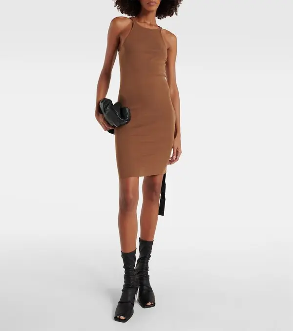 Rick Owens Cotton Minidress - Brown