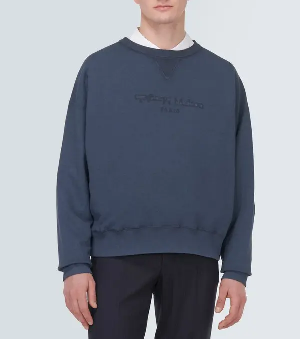 MAISON MARGIELA Logo Cotton Jersey Sweatshirt