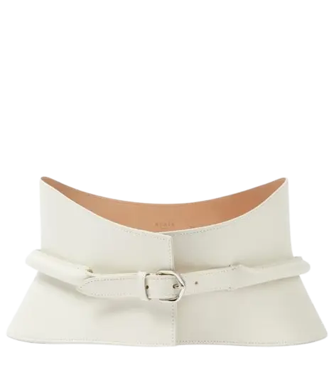 Alaïa Neo Leather Belt - White