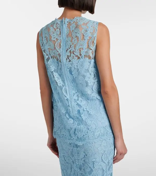 Dolce & Gabbana Lace Top - Blue