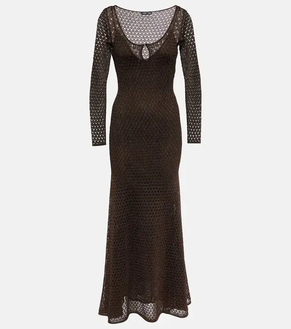 TOM FORD Lurex® Maxi Dress - Brown