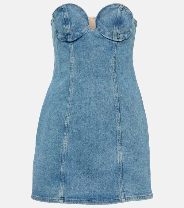 Magda Butrym Denim Corset Mini Dress - Blue