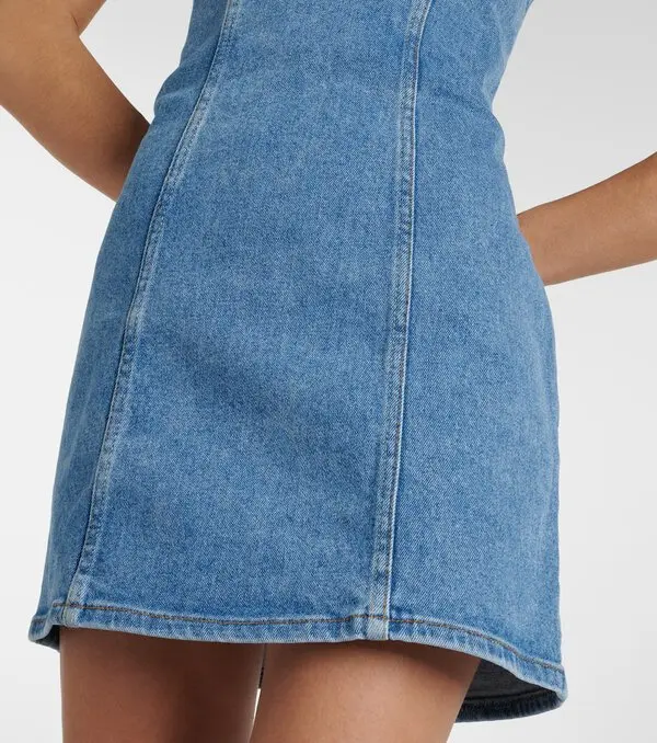 Magda Butrym Denim Corset Mini Dress